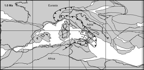 Plate Tectonic Reconstruction Of The Early Pleistocene 1 Ma And Download Scientific Diagram