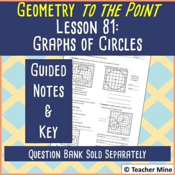 Geometry To The Point Lesson 81 Notes Graphs Of Circles By Teacher Mine