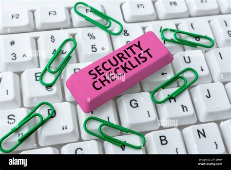 Sign Displaying Security Checklistprotection Of Data And System Guide
