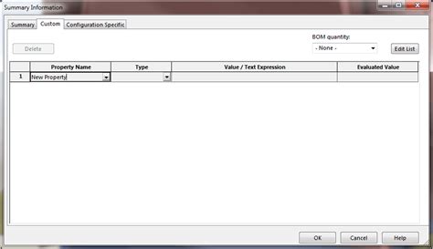 Adding To Custom Property List In Solidworks Computer Aided Technology