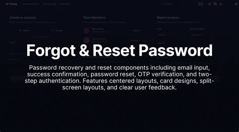 Forgot And Reset Password Ui Thing