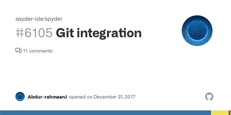 Git Integration · Issue 6105 · Spyder Idespyder · Github
