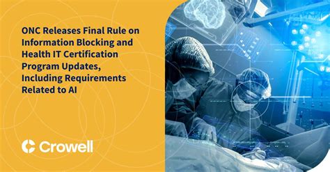 ONC Releases Final Rule On Information Blocking And Health IT Certification Program Updates