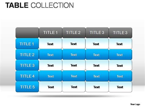 Tables Collection Powerpoint Presentation Slides PowerPoint Slide Clipart Example Of Great