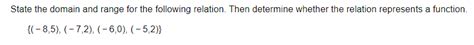 Solved State The Domain And Range For The Following