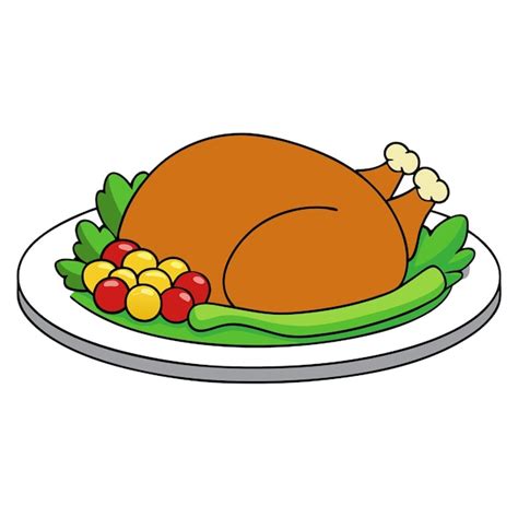 A Festive Thanksgiving Plate With Roasted Turkey Mashed Potatoes Green
