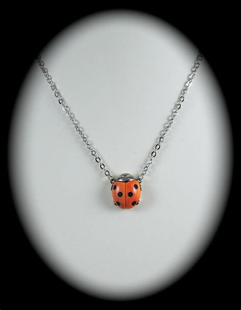 Vintage Rare Ladybug Necklace Lucky Ladybug 1970s Good Luck Etsy