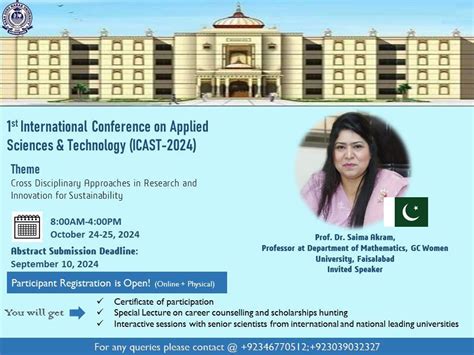 Meet Our Inivited Speaker Prof Dr Saima Akram Professor Department Of Mathematics Gc Women