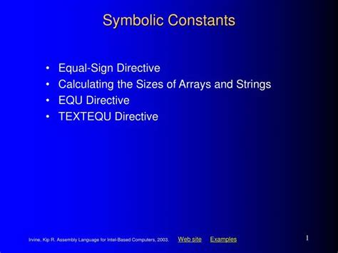 Ppt Symbolic Constants Powerpoint Presentation Free Download Id414065