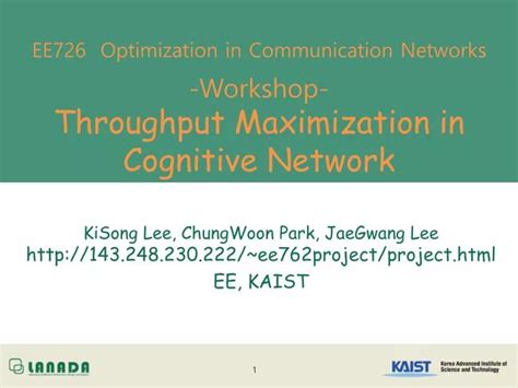 Ppt Ee726 Optimization In Communication Networks Workshop Throughput Maximization In