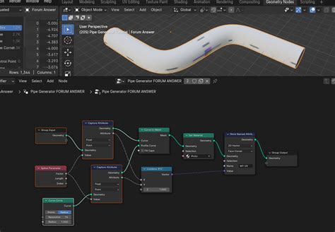 Is There A Way To Set The Uv Map Of Say A Pipe Generated In Geometry Nodes Modeling Blender