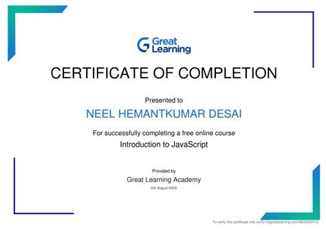 Neel Desai On Linkedin Greatlearning Javascript Charusat Webdevelopment Web