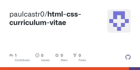Github Paulcastr Html Css Curriculum Vitae