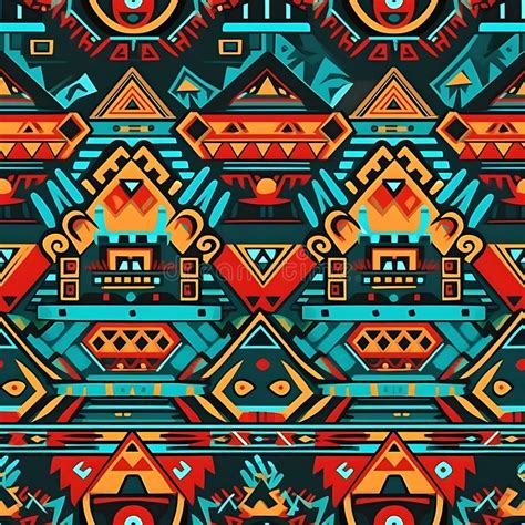 Unleash Your Creativity With Seamless Aztec Patterns Stock Illustration Illustration Of Motif