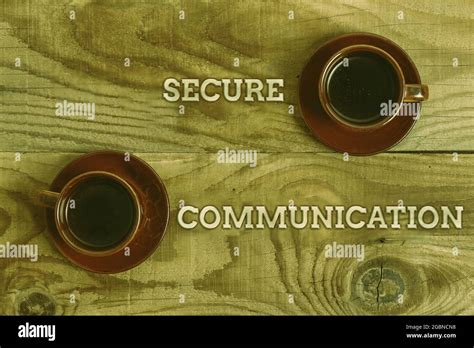 Text Caption Presenting Secure Communication Internet Concept Preventing Unauthorized