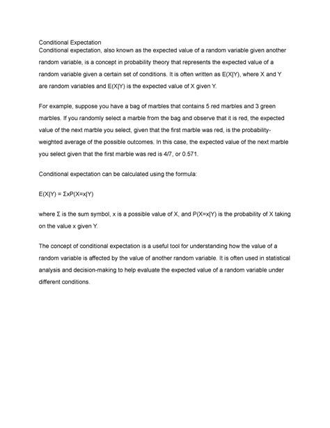 Conditional Expectation Conditional Expectation Conditional Expectation Also Known As The