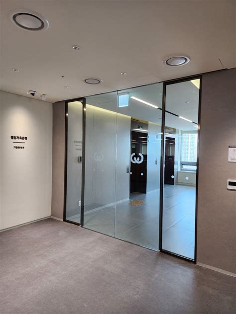 저축은행 매립 양개 시공사례 ㈜건일자동문