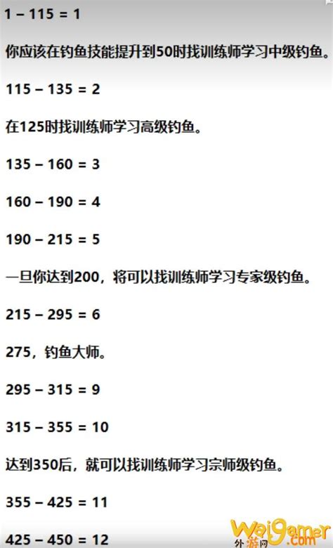 魔兽世界wlk钓鱼1 450升级教程，魔兽世界wlk钓鱼300以后去哪里学 外游网