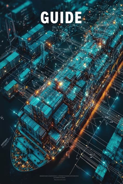 Futuristic Airplane Blueprint With Digital Grid And Guide Text Stock