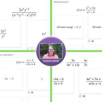 Alg Rational Functions ENTIRE Unit Mini Formative Assessments TpT