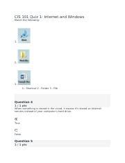 CIS Quiz Docx CIS Quiz Internet And Windows Match The Following