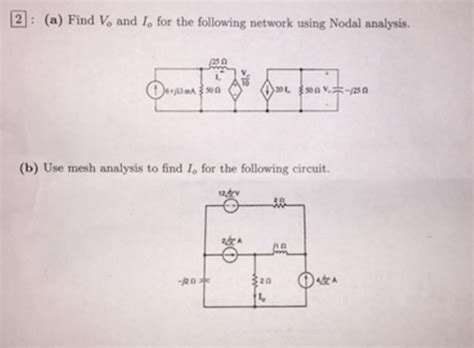 solved a find v0 and i0 for the following network using
