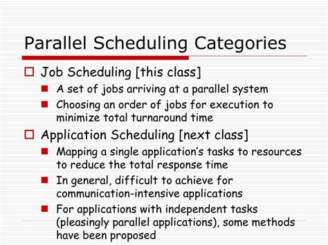 Ppt Scheduling On Parallel Systems Powerpoint Presentation Free
