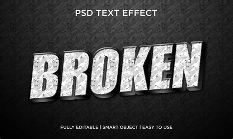 Premium Psd Broken Text Effect