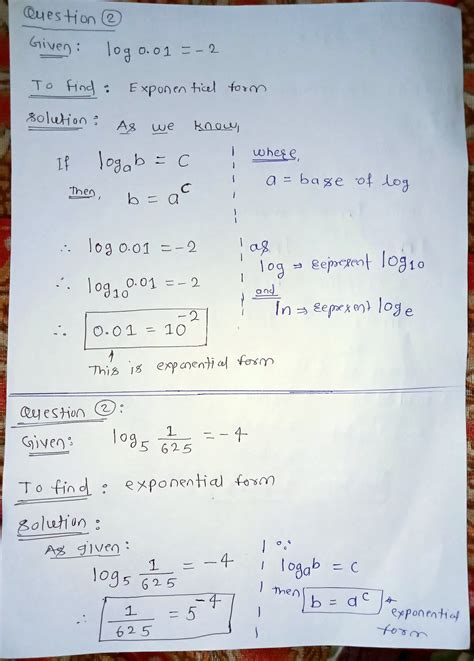 [solved] 2 translate the logarithmic statement into an equivalent