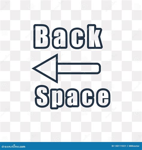 Backspace Key Vector Icon Symbol Keyboard Isolated On White Background