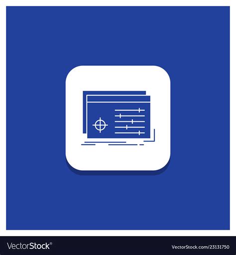 Blue Round Button For File Object Processing Vector Image