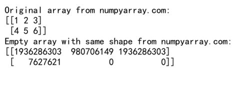 Numpy空数组:高效创建和操作未初始化数组的完整指南极客笔记 Numpy空数组:高效创建和操作未初始化数组的完整指南极客笔记
