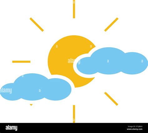 Sunny Day Weather Icon Clipart Isolated Illustration Stock Vector Image
