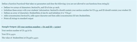 Solved Define A Function Functiond That Takes No Parameters
