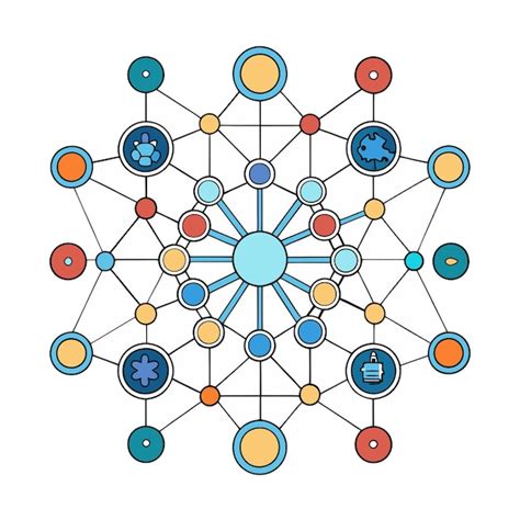 Structured Neural Network Diagram With Layered Node Connections