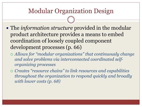 PPT Modularity Flexibility And Knowledge Management In Product And Organization Design
