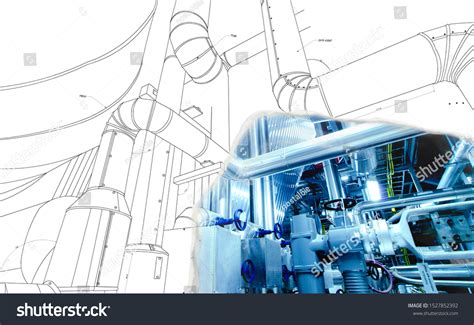 Wireframe Computer Cad Design Pipelines Modern Stock Photo Shutterstock