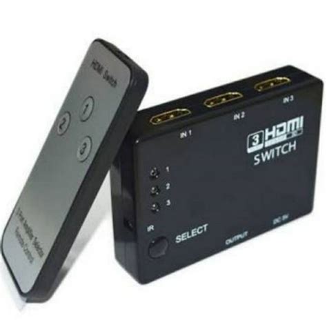 Jual HDMI Switch 3 Port Full HD 1080p With Remote Hdmi Switcher 3 Input 1 Output Shopee Indonesia