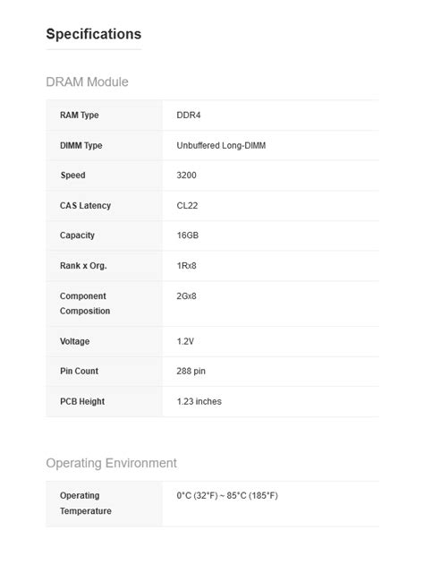 Transcend Jetram 16gb Ddr4 3200mhz 1rx8 Desktop Memory Jm3200hle 16g Mwave
