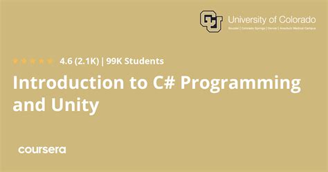 Introduction To C Programming And Unity Coursya