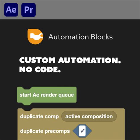 Automation Blocks For After Effects Aescripts Com