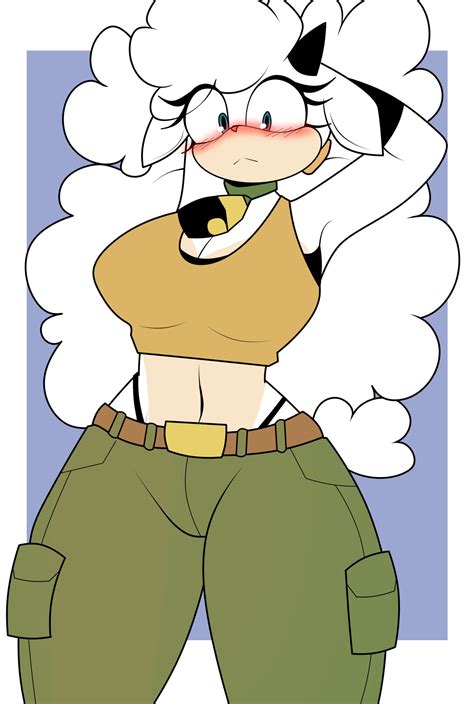 Rule 34 1girls Anthro Arms Behind Head Arms Up Bell Bell Collar Belt Big Breasts Blue Eyes