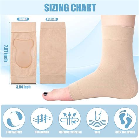 Eurzom 2 Pairs Heel Gel Sleeve For Achilles Tendonitis And Plantar