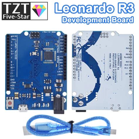 Leonardo R3 Microcontroller Atmega32u4 Development Board With Usb Cable Compatible For Arduino