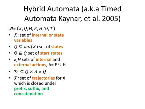 Ppt Ececs 584 Hybrid Automaton Modeling Framework Executions Reach
