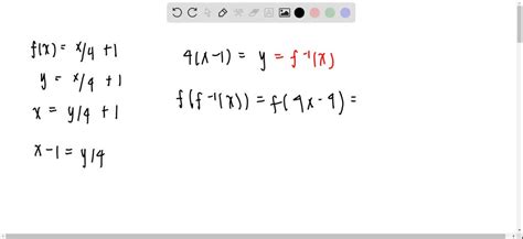 Solvedfinding Inverse Functions A Find The Inverse Of Each Ficnction