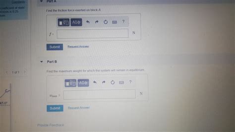 Solved Problem Constants Block A In The Figure Figure Chegg