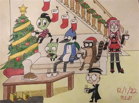 Regular Show X Invader Zim Christmas Crossover 2 By Monsterluvgirl On Deviantart