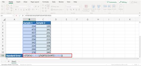 How To Calculate Standard Error In Excel Sheetaki