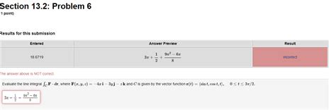 Solved Section 13 2 Problem 6 1 Point Results For This